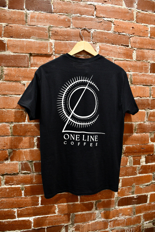 OLC Modern Logo T-Shirt (Black w/ White lettering) - One Line Coffee